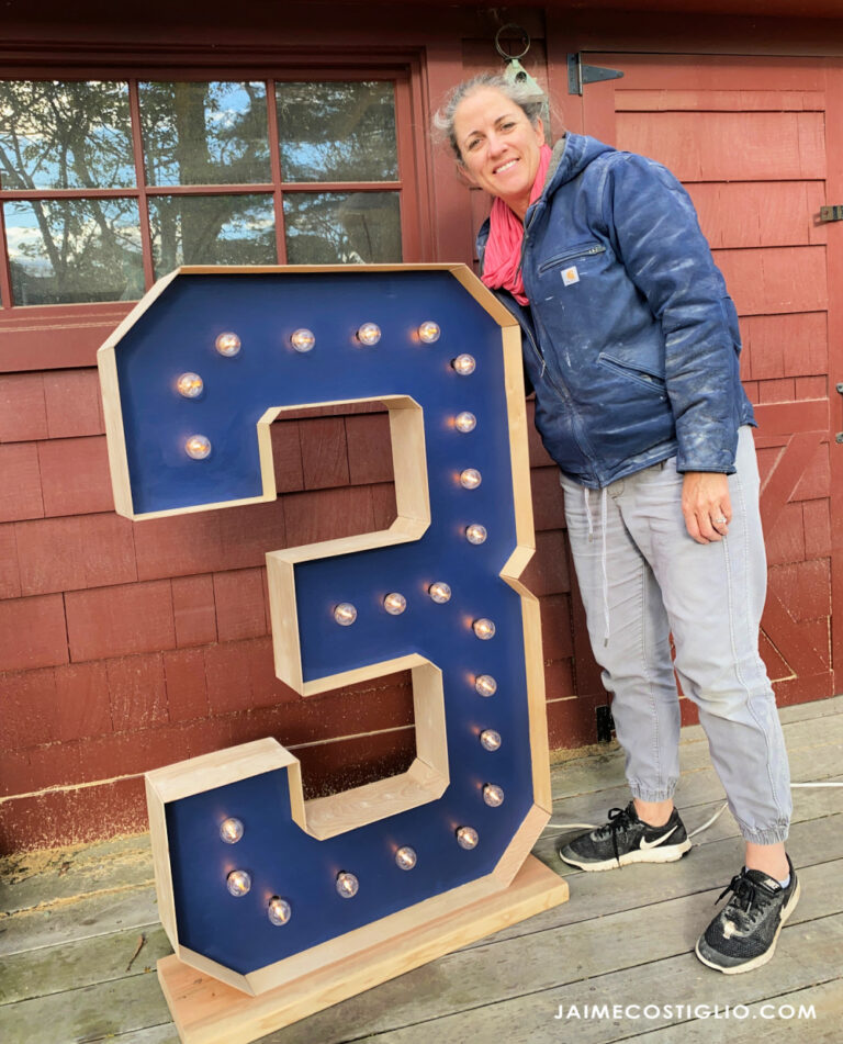 Self Standing Marquee Number 3 - Jaime Costiglio