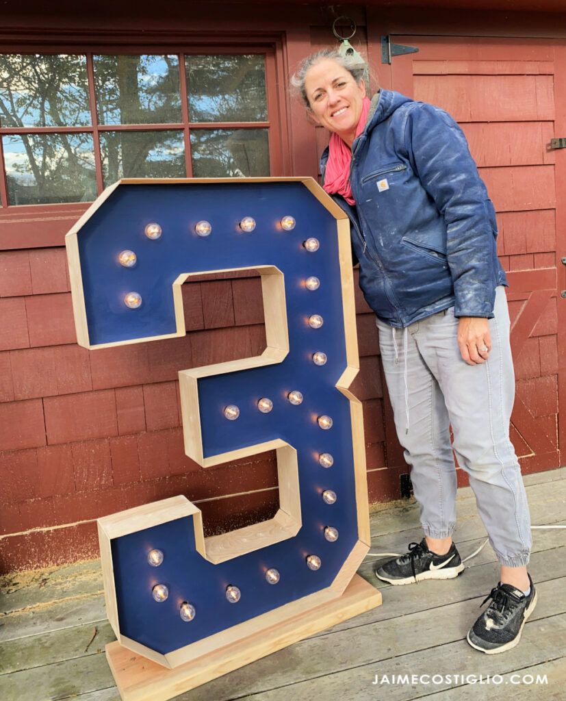 Self Standing Marquee Number 3 - Jaime Costiglio