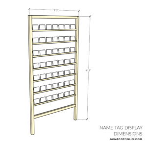 DIY Name Tag Display Wall - Jaime Costiglio