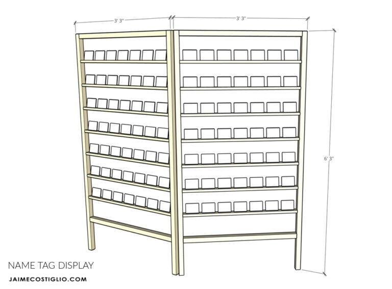 DIY Name Tag Display Wall - Jaime Costiglio