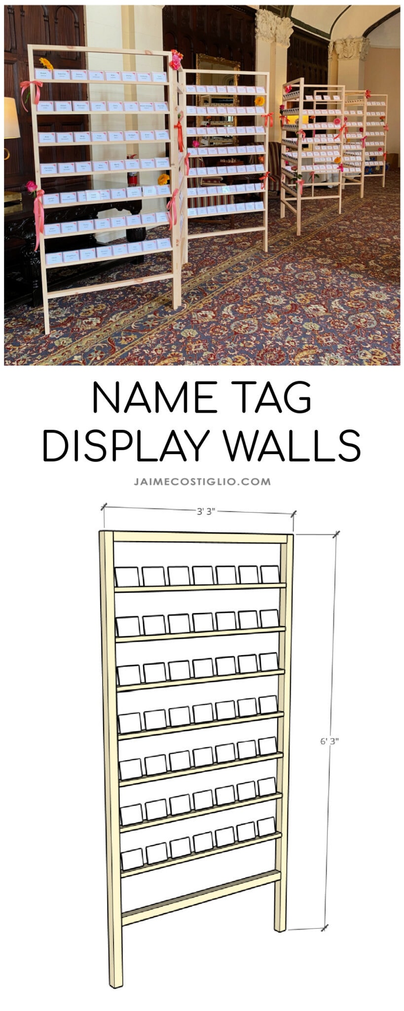 DIY Name Tag Display Wall - Jaime Costiglio