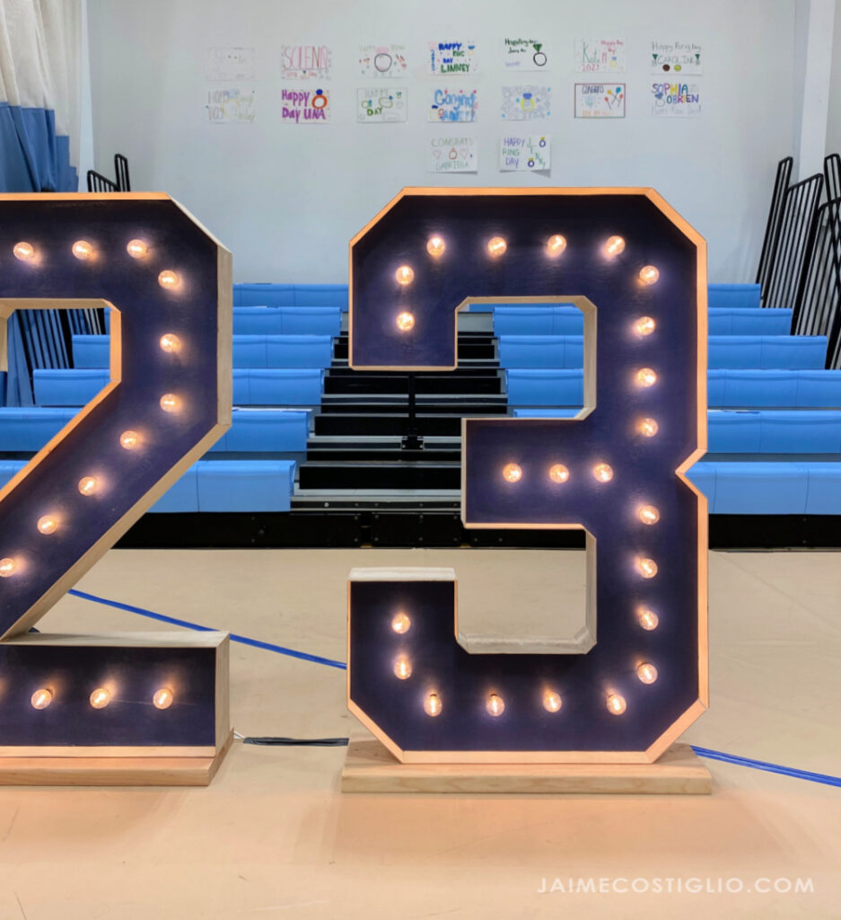 Self Standing Marquee Number 3 - Jaime Costiglio