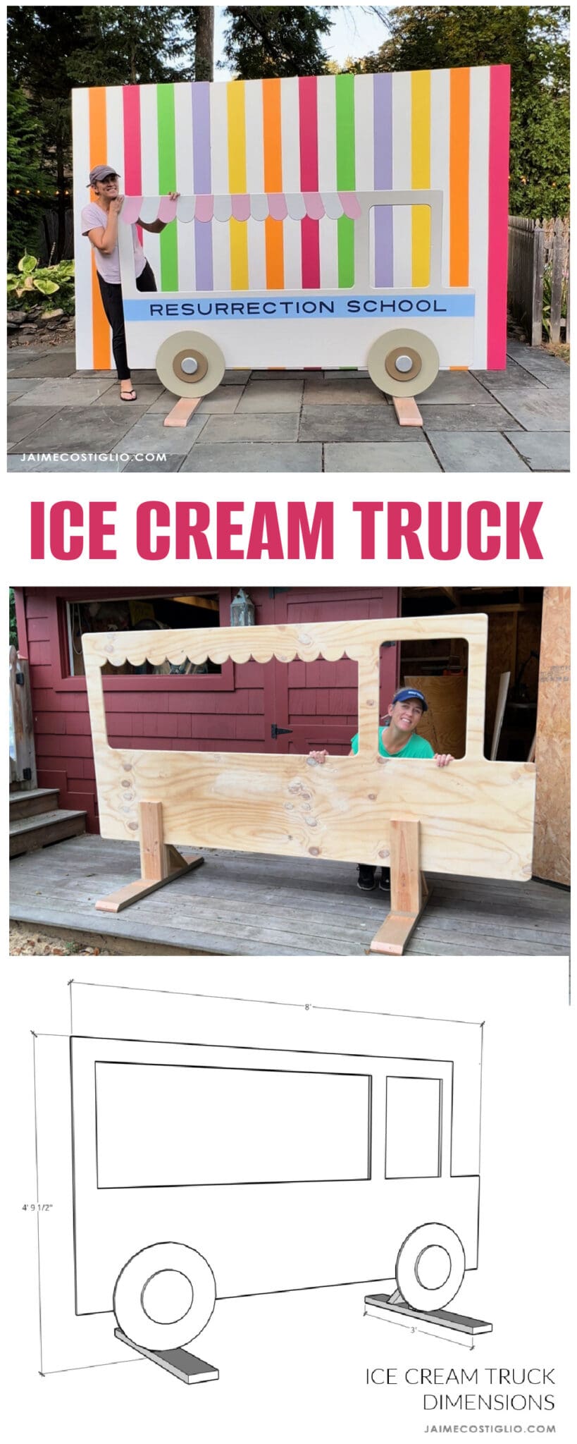 Self Standing Ice Cream Truck Prop - Jaime Costiglio