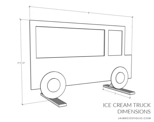 Self Standing Ice Cream Truck Prop - Jaime Costiglio