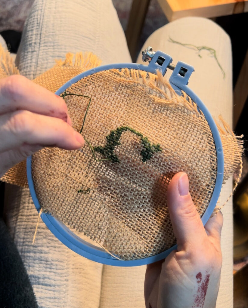 Cross Stitch Monogram Ornament Placecard - Jaime Costiglio