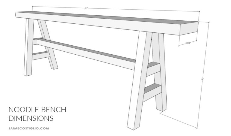 DIY Noodle Bench - Jaime Costiglio